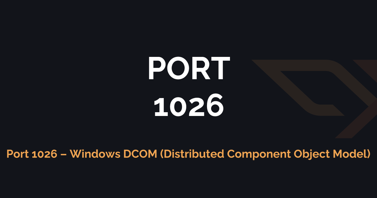 Port 1026 Windows Dcom Distributed Component Object Model Pentestpad