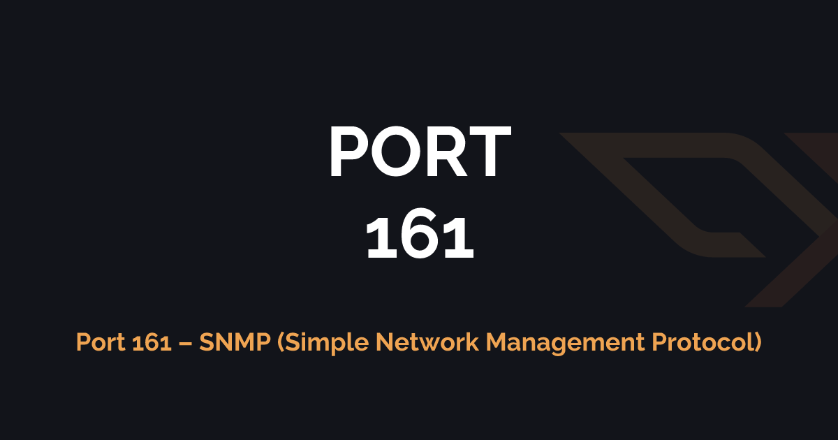 Port 161 – SNMP (Simple Network Management Protocol) | PentestPad