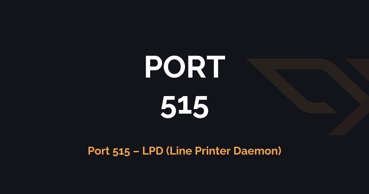 Port 515 – LPD (Line Printer Daemon) | PentestPad
