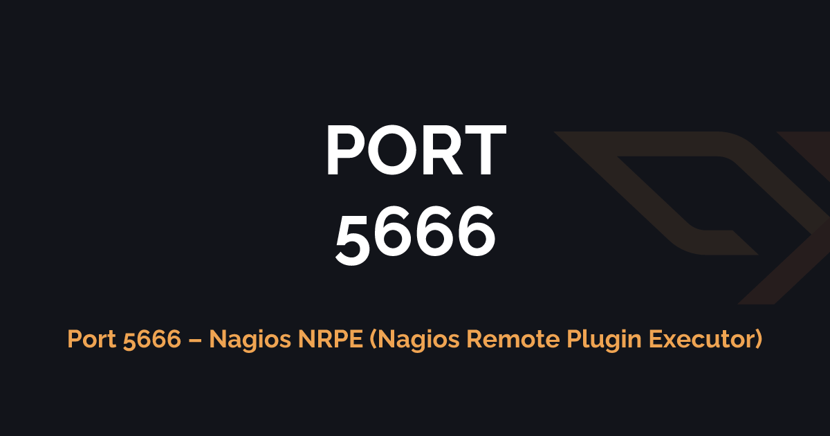 Port 5666 – Nagios NRPE (Nagios Remote Plugin Executor) | PentestPad