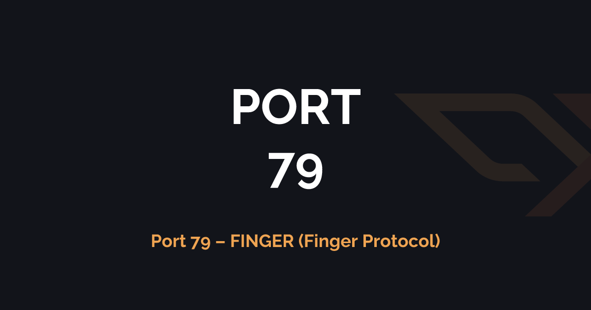 Port 79 – FINGER (Finger Protocol) | PentestPad