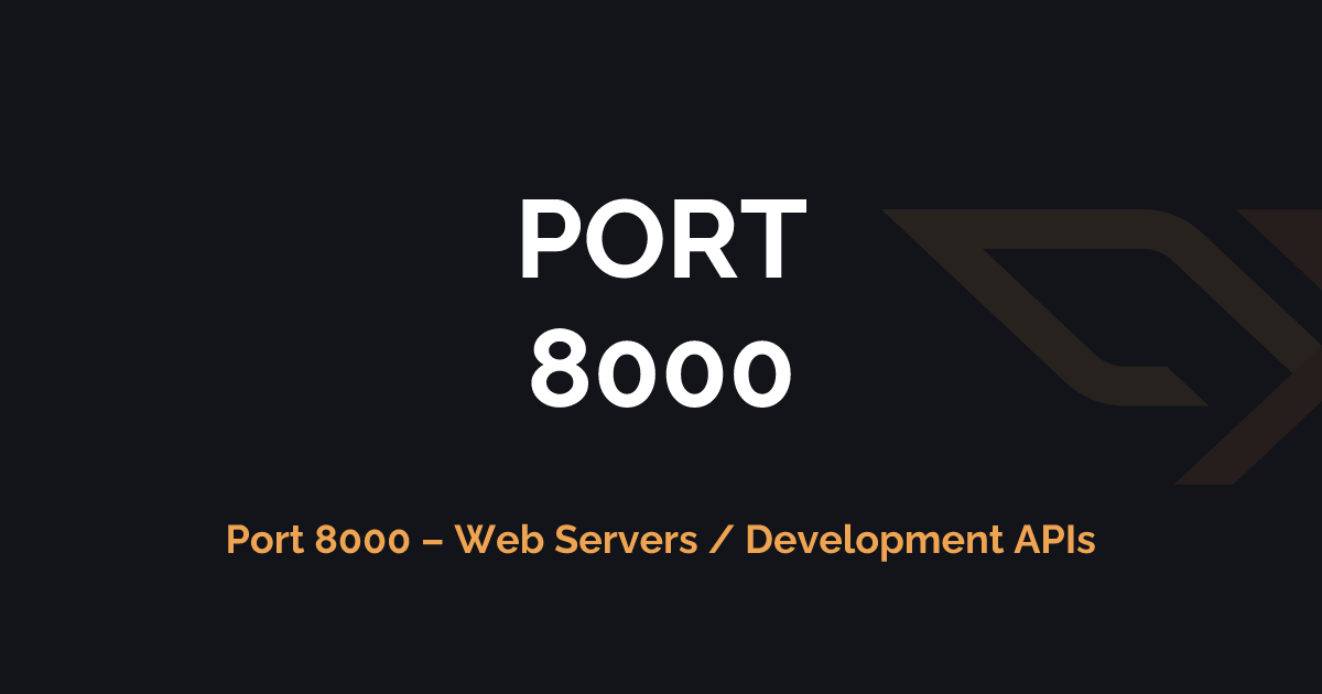 Port 8000 – Web Servers / Development APIs | PentestPad